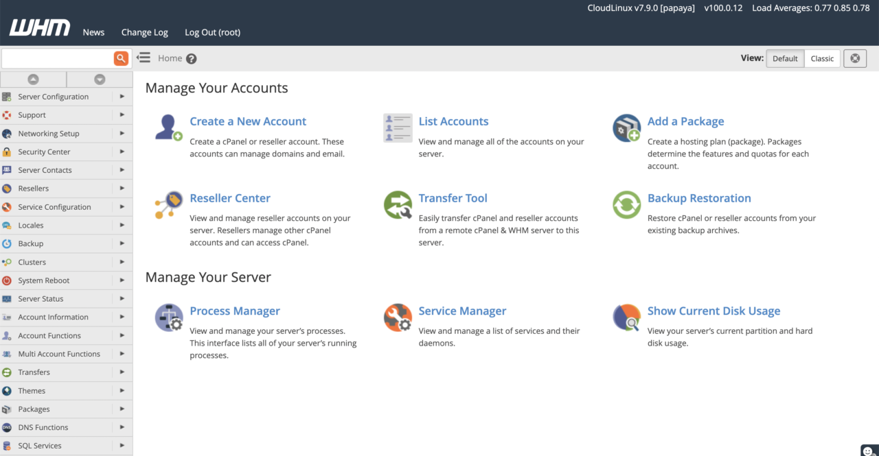L'interface cPanel disparaît en faveur de Jupiter